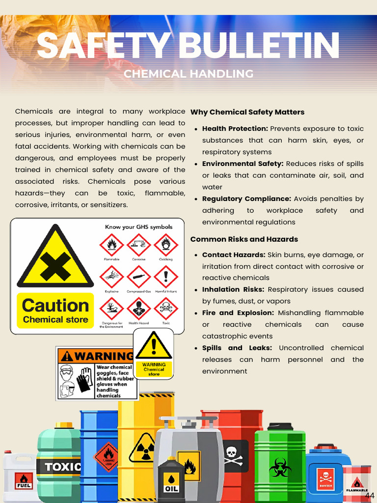 Chemical Safety and Handling Guide | PDF | Hazards | Environmental Science