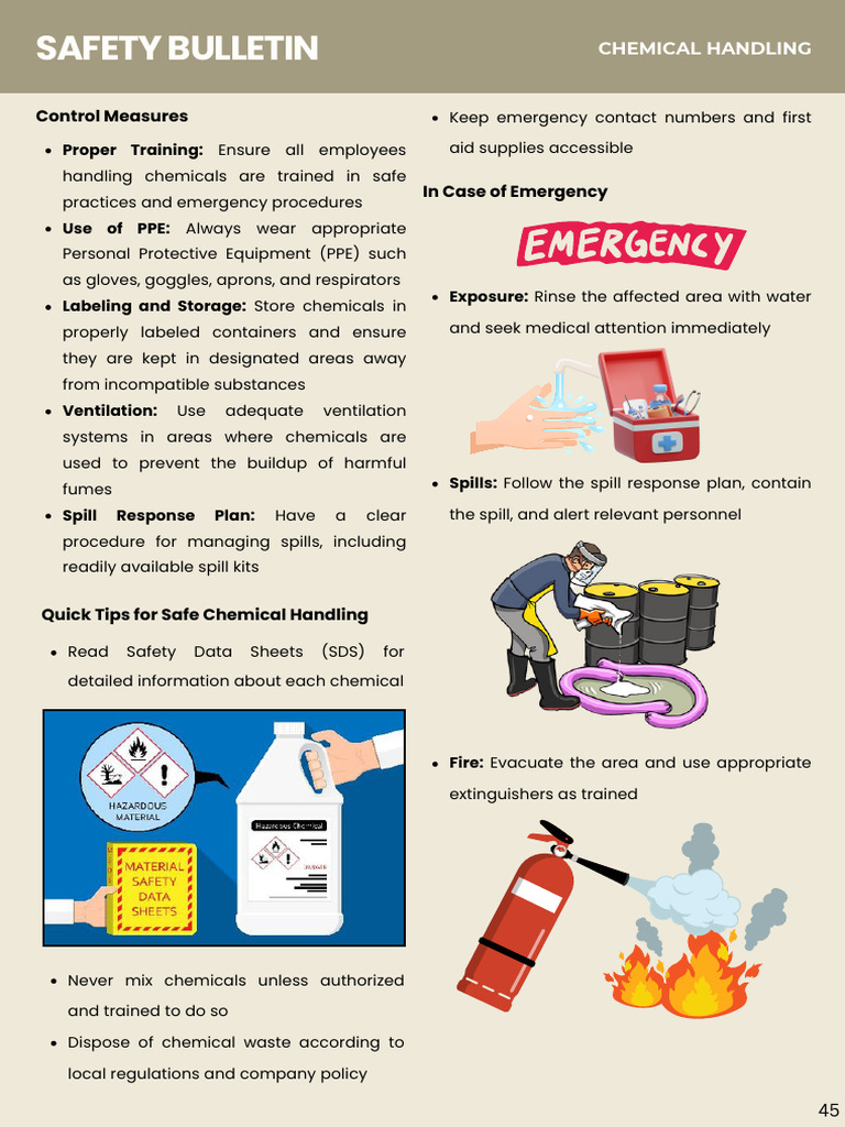 Chemical Handling Safety Guidelines | PDF