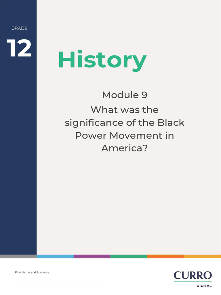 Grade 12 DBE Module 9 Booklet 2025 | PDF | Black Power | Politics And Race