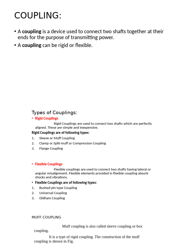 Unit-V - Couplings and Shafts | PDF | Strength Of Materials | Classical Mechanics