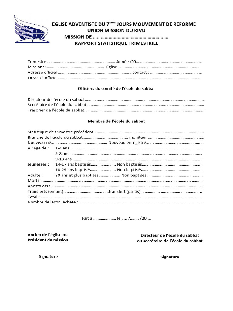 Rapport Statistique | PDF