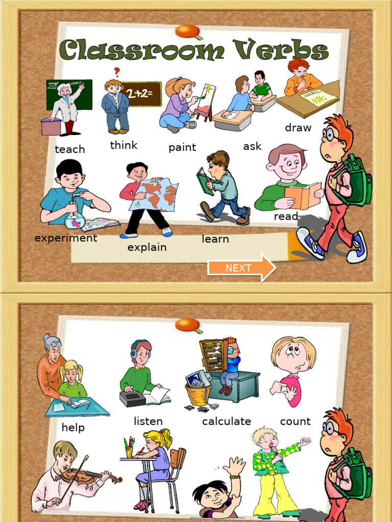 25 Classroom Verbs | PDF