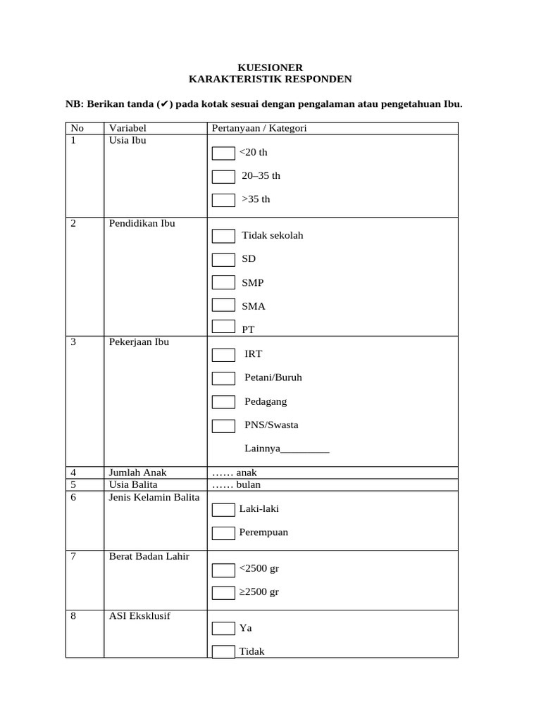 Kuesioner Fix Hbm Ed | PDF