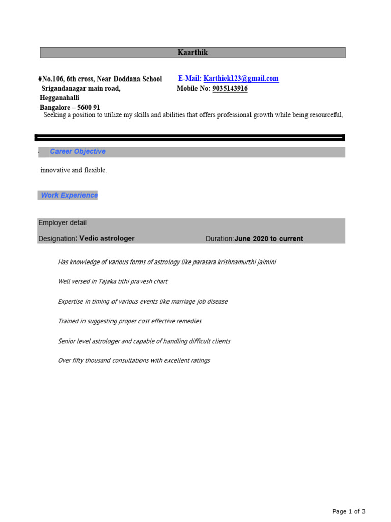 Karthik Sujai Resume | PDF