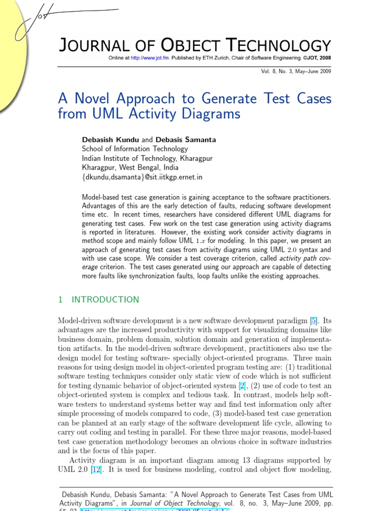 Test Case Generation from UML Activity Diagrams | PDF