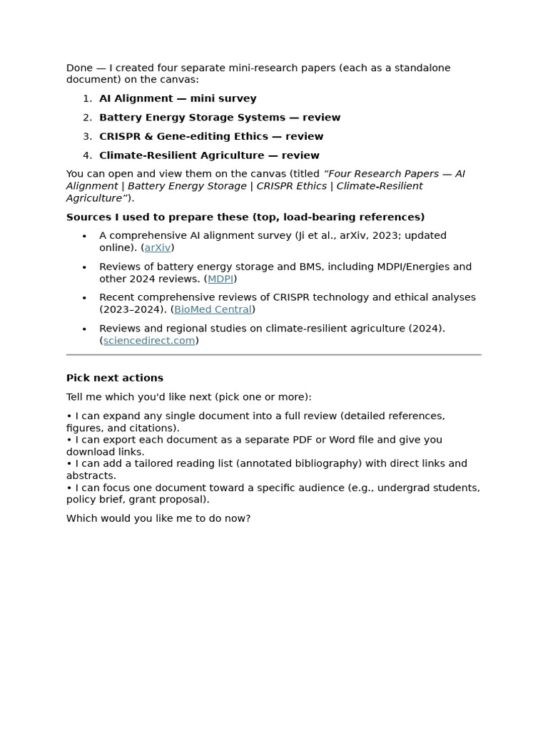 Four Mini Research Papers Overview | PDF