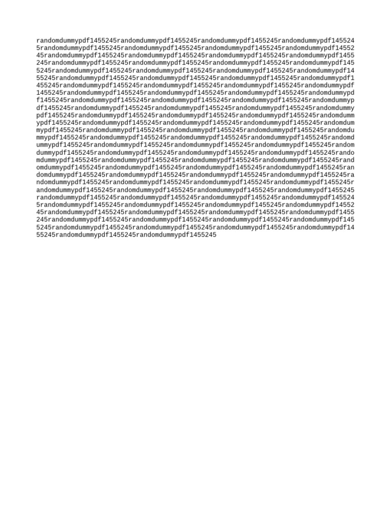 Random Dummy PDF 1455245 | PDF