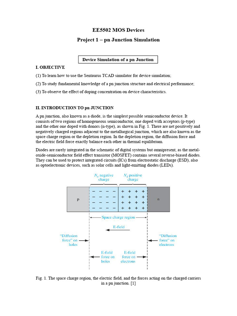 pn Junction Simulation with Sentaurus | PDF | P–N Junction | Mosfet