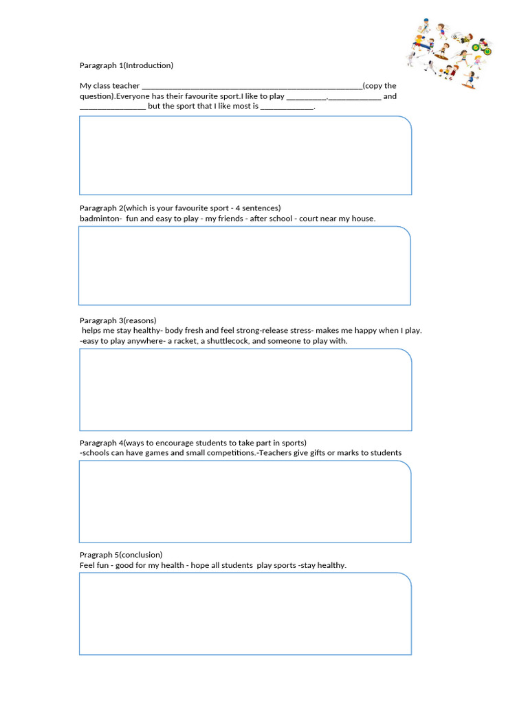 My Favorite Sport: A 150-Word Essay | PDF