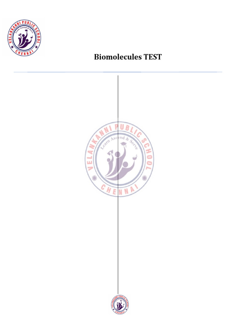Biomolecules Test Qns-22.10.25 | PDF | Glucose | Hydrolysis