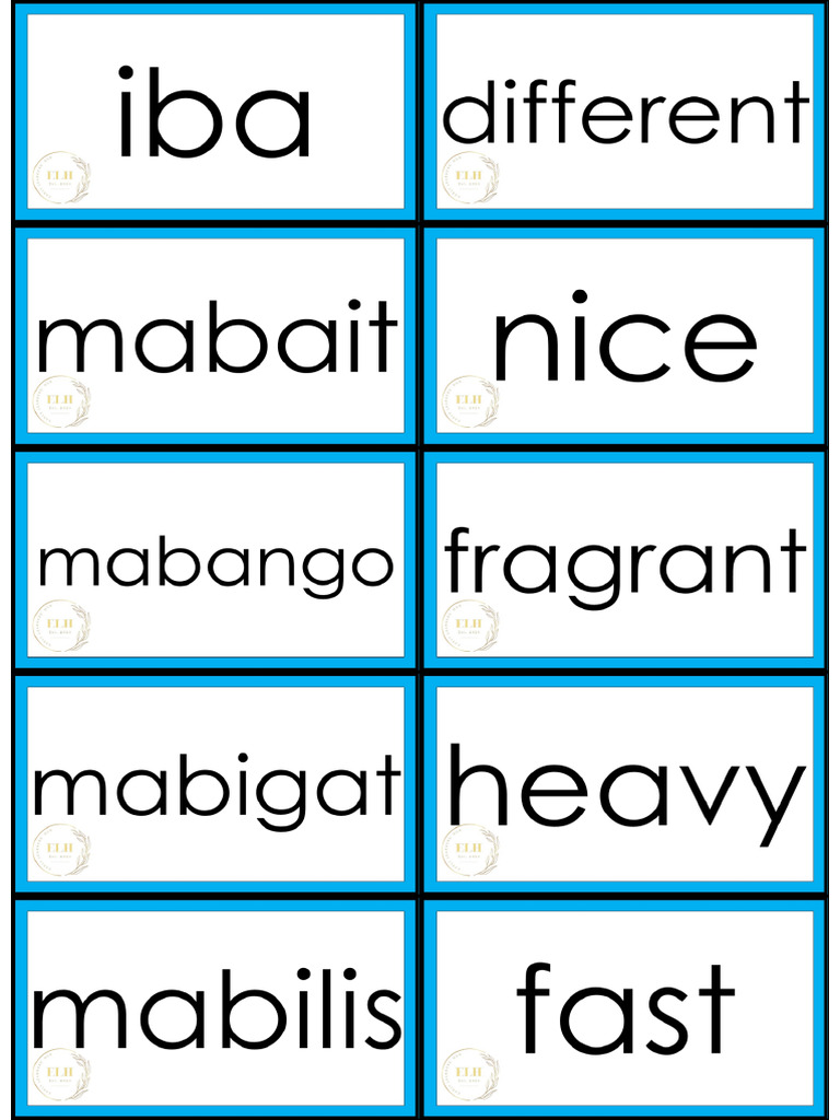 FilEng - Adj Flashcard Soft | PDF