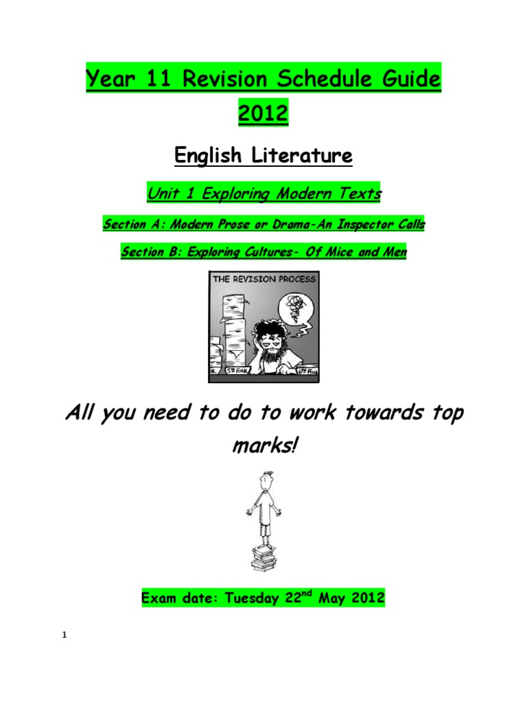 Year 11 English Revision Guide | PDF