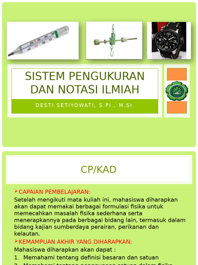 02 Sistem Pengukuran Dan Notasi Ilmiah | PDF