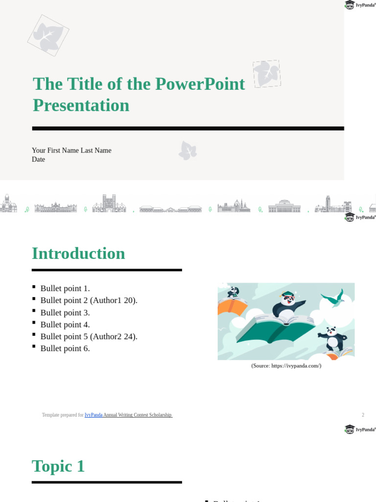 Ivypanda Writing Contest Template | PDF