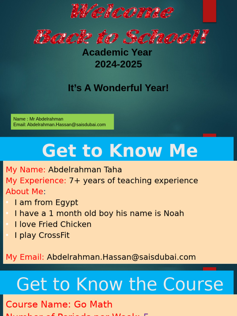 Abdelrahman Math Orientation Presentation | PDF