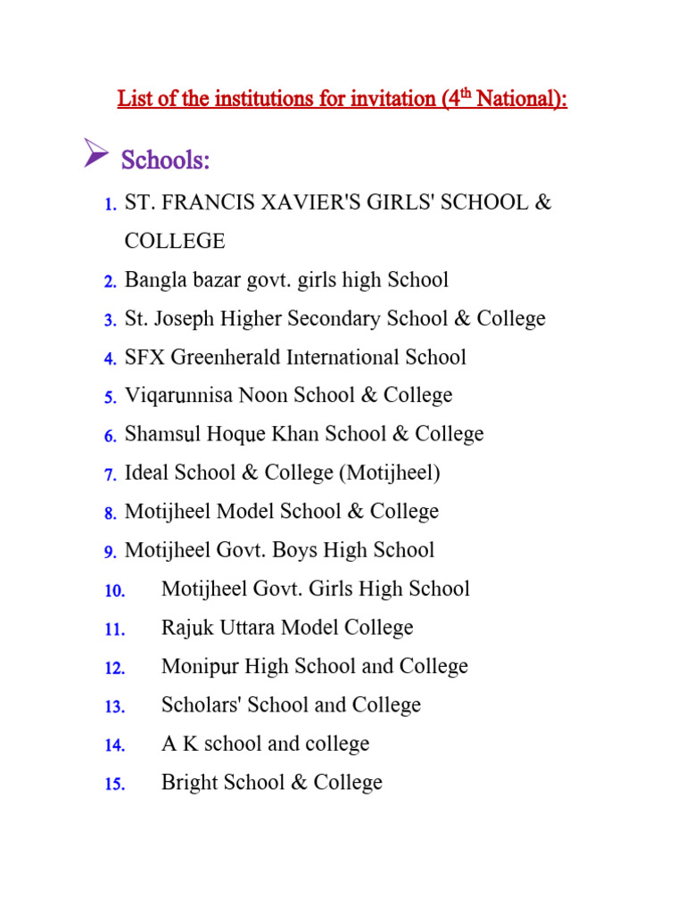 Invitation Schools - New | PDF