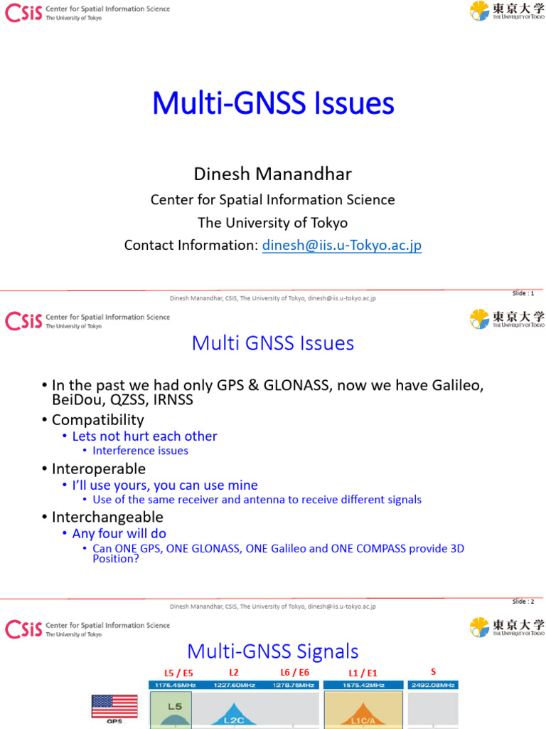 GNSS 04 Introduction MultiGNSS Issues | PDF