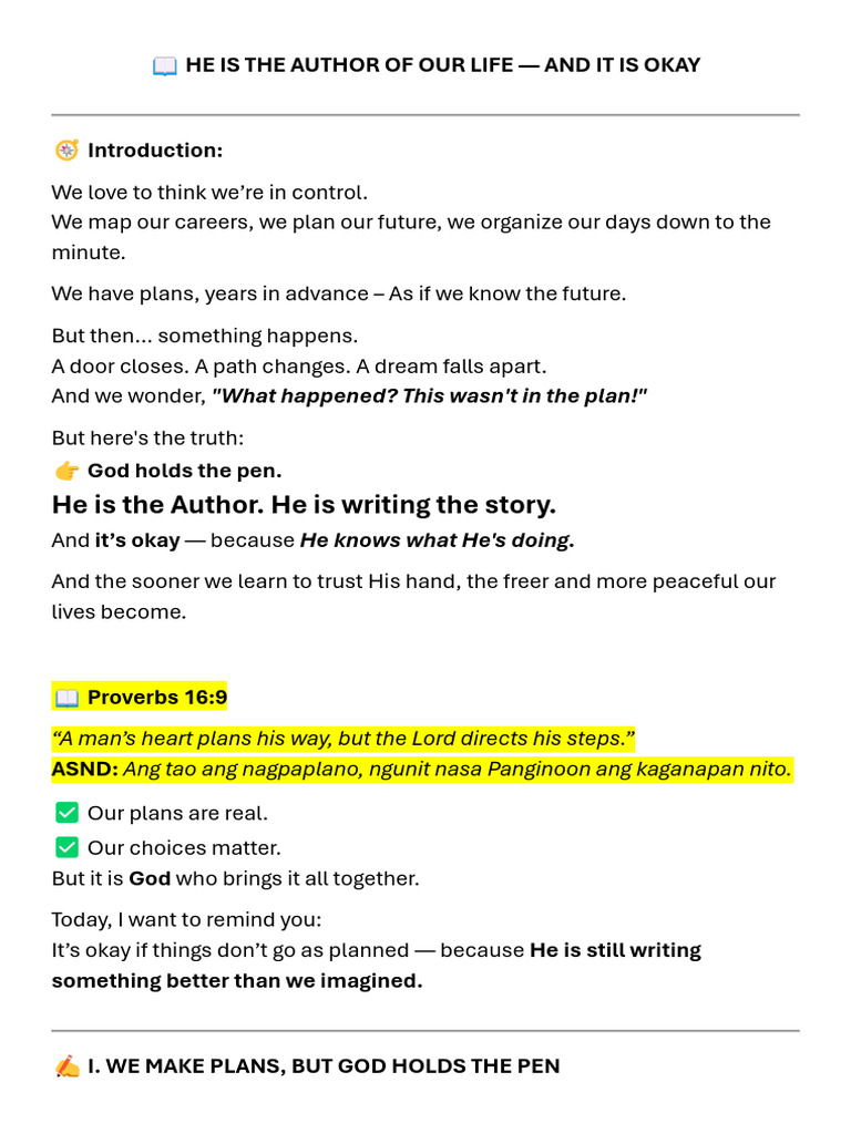 He Is The Author of Our Life | PDF | Moses | Torah Books