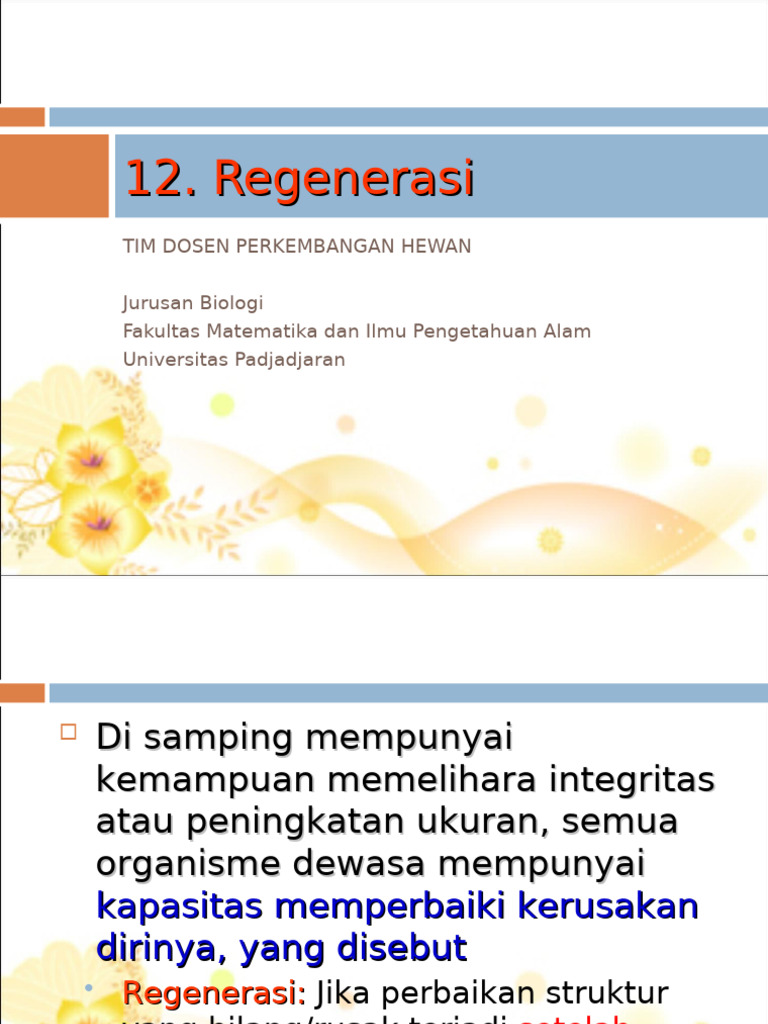 Regenerasi | PDF