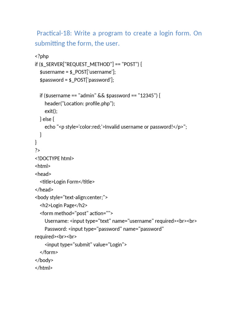 PHP Programs With Output | PDF | World Wide Web | Internet & Web