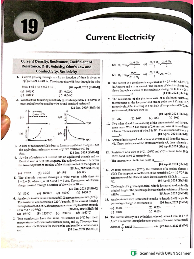 19) Current Electricity... | PDF
