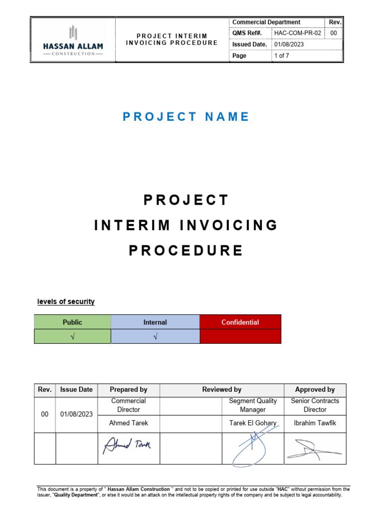 Project Interim Invoicing Procedure | PDF | Invoice | Receipt