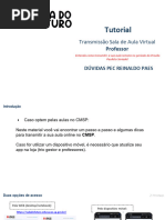 Tutorial - Como Acessar A Sala Do Futuro e Entrar Na Sala de Aula Virtual - Professor | PDF