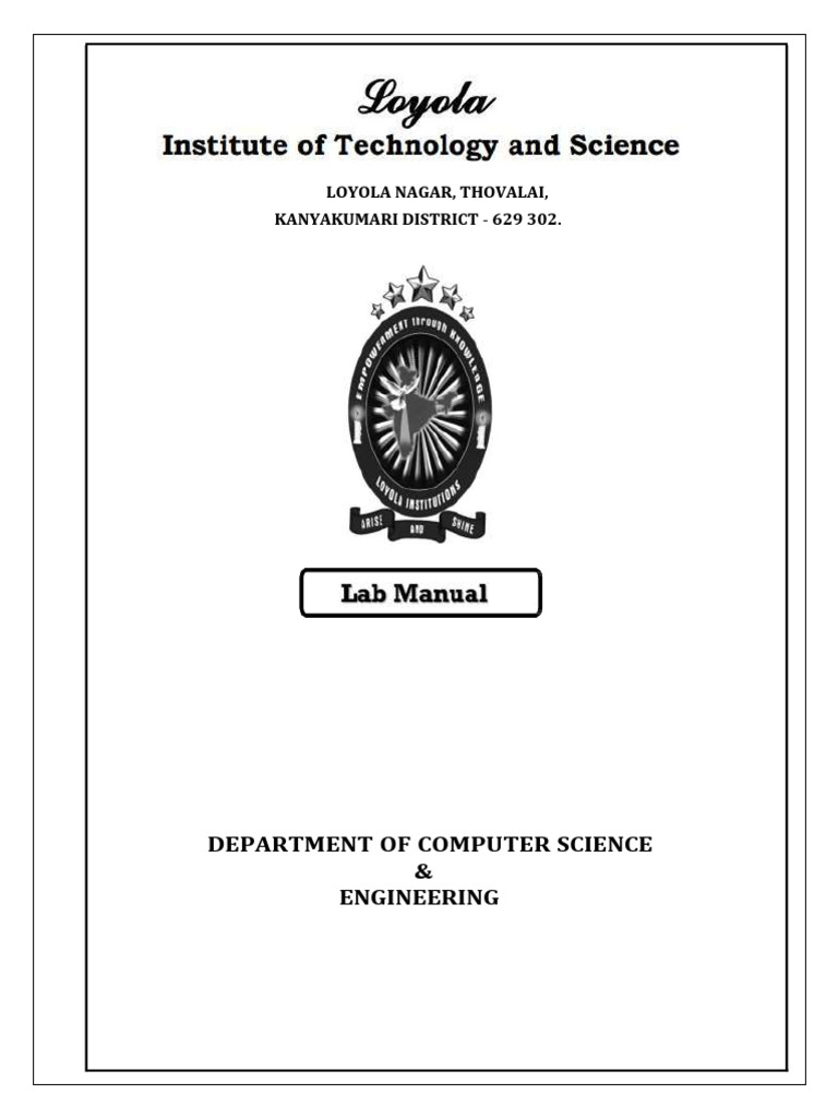 Compiler Lab MANUAL - Merged Compiler Design | PDF | Parsing | Computer ...