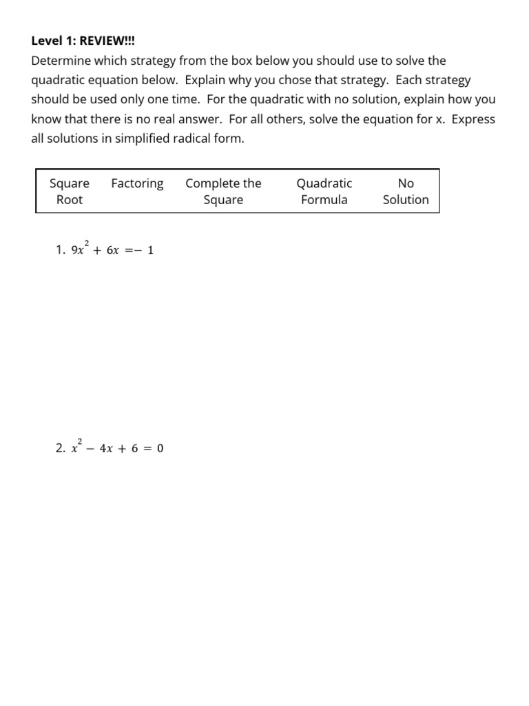 Quadratic Equations and Transformations Guide | PDF | Quadratic ...