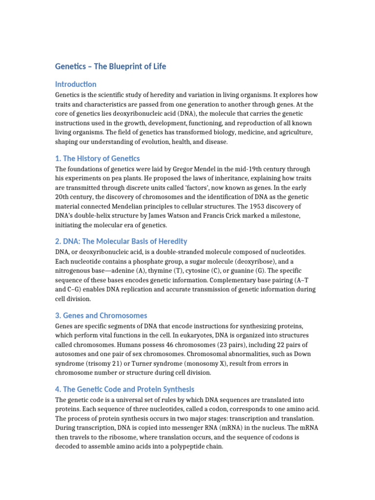 Understanding Genetics and DNA Basics | PDF | Genetics | Dna