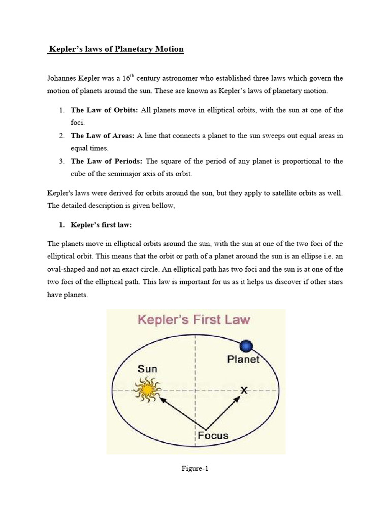 Kepler's Law of Planetary Motion | PDF | Orbit | Solar System