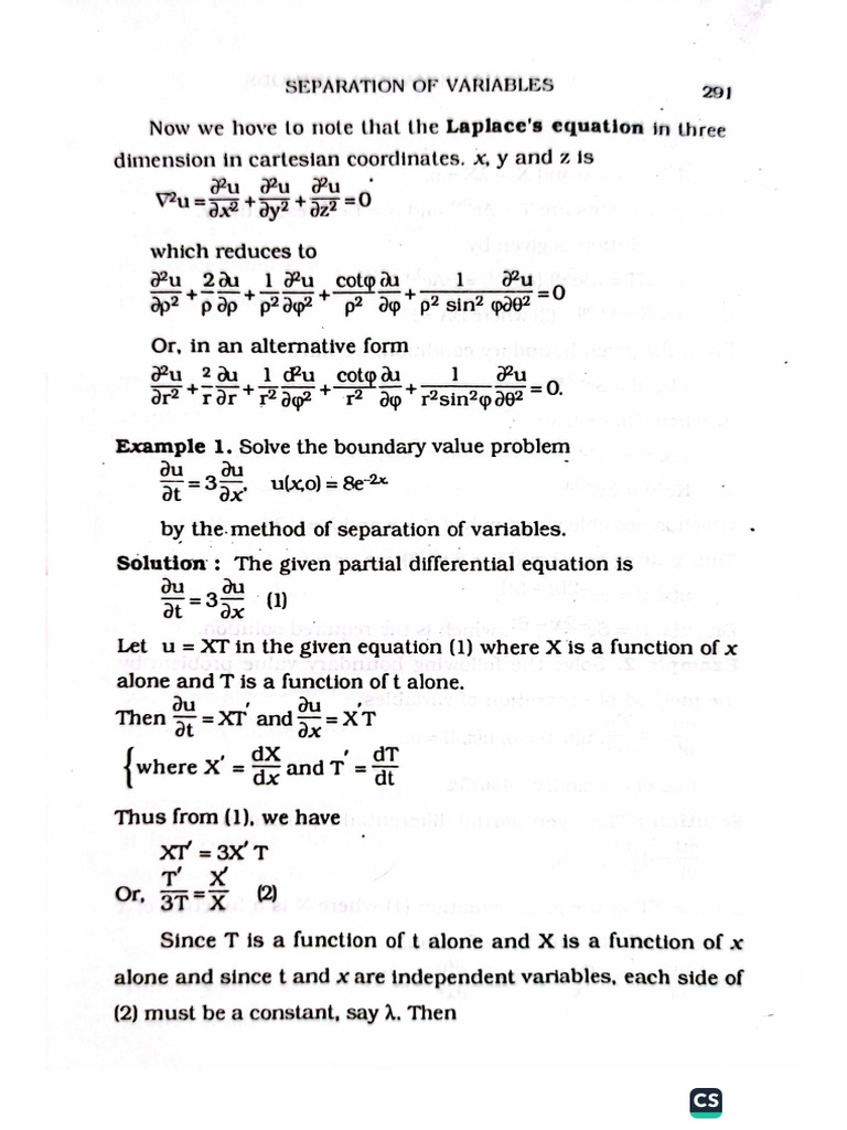Separation of Variables | PDF