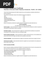 RoHS Compliance Declaration Template | PDF | Occupational Safety And ...