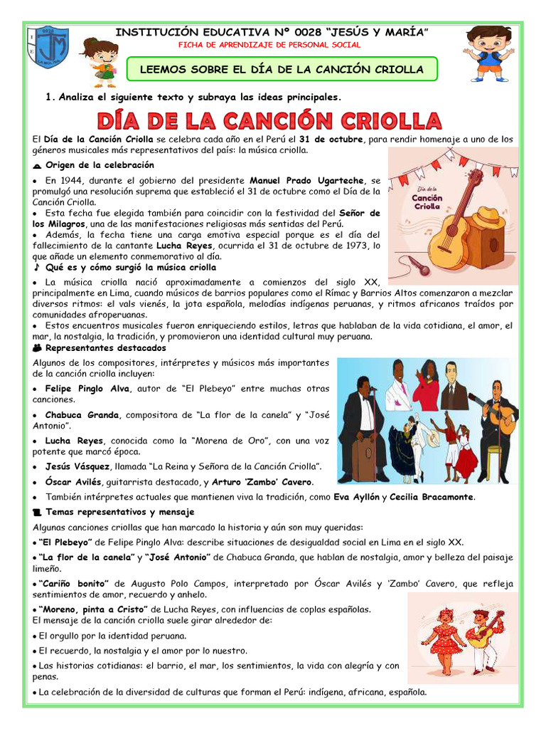 Importancia de la Música Criolla en Perú | PDF | Perú