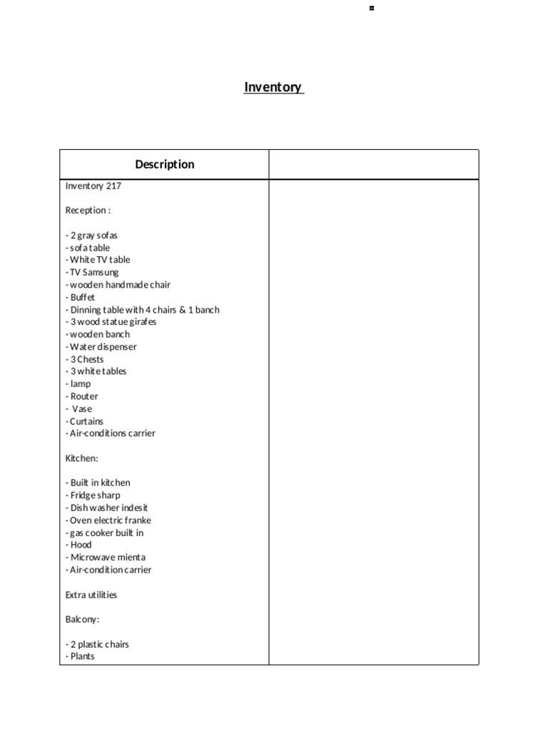 Inventory: Description | PDF