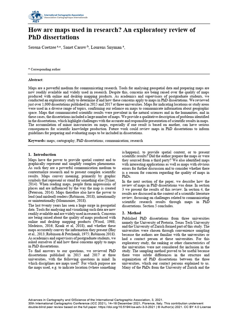 How Are Maps Used in Research An Exploratory Revie | PDF | Cartography ...