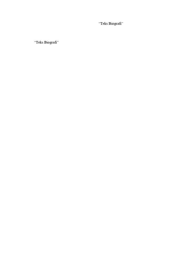 Pop-Up Book Teks Biografi Kelas X | PDF