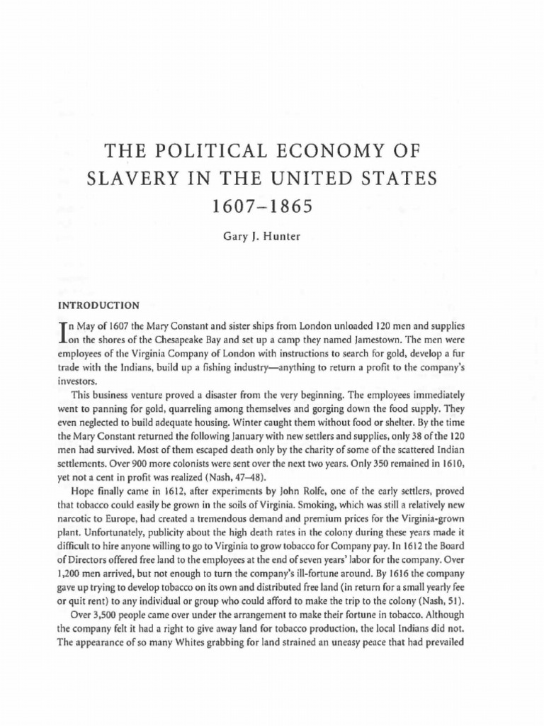 Wk3&4 Political Economy of Slave Trade Hunter | PDF | Thirteen Colonies ...
