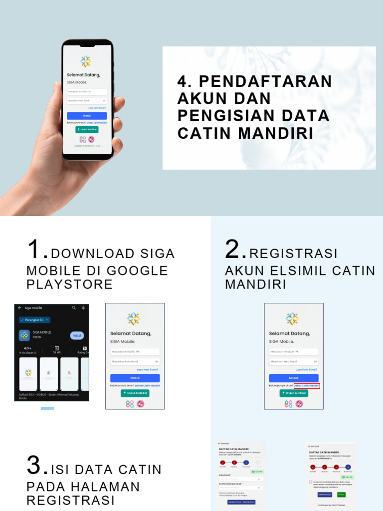Panduan Pendaftaran Catin Mandiri | PDF