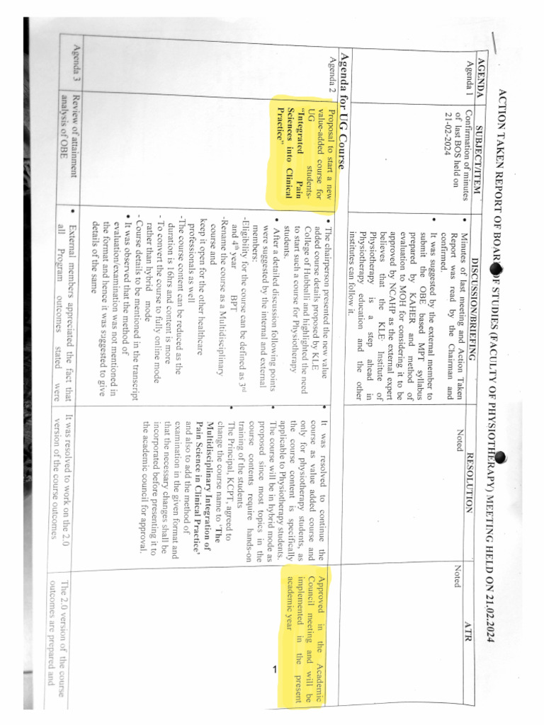 Action Taken Report | PDF