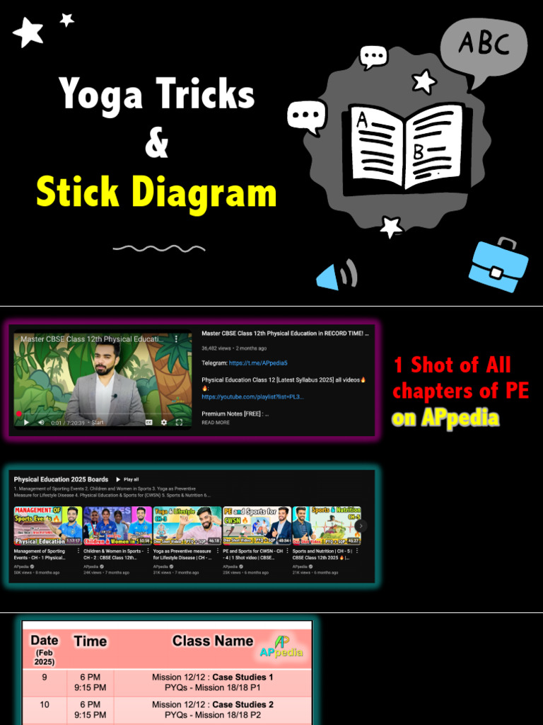 Yoga Tricks Physical Education | PDF | Breathing | Back Pain