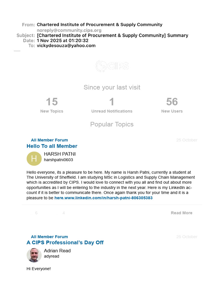 (Chartered Institute of Procurement & Supply Community) Summary | PDF ...