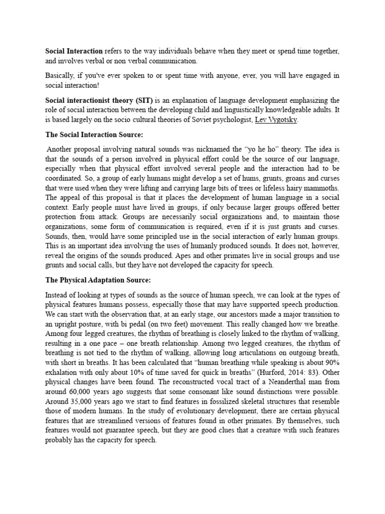 Social Interaction Theory | PDF | Larynx | Mouth