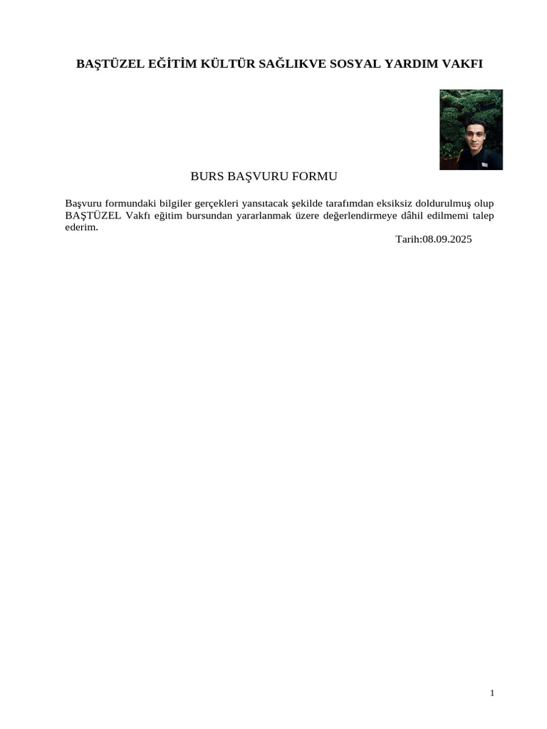 313202024-25 Burs Formu | PDF