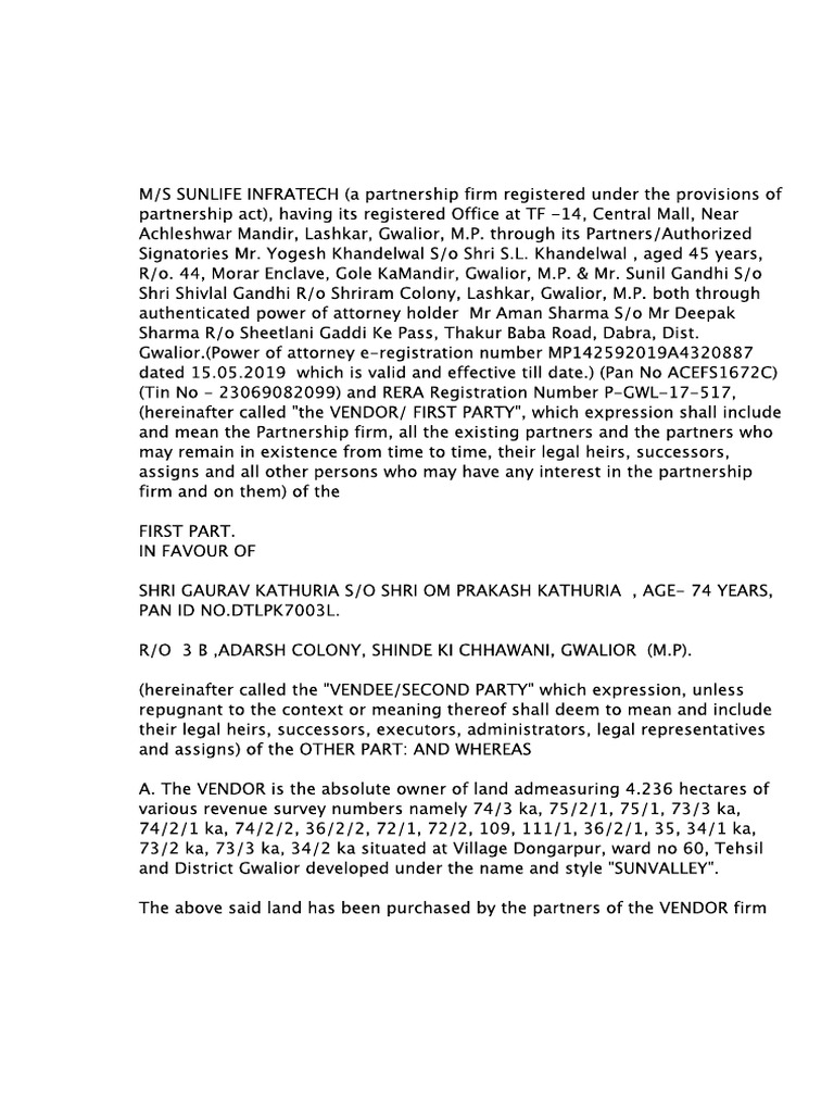 Deed Draft | PDF