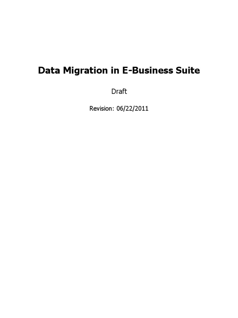Data Migration in E-Business Suite | PDF | Application Programming ...