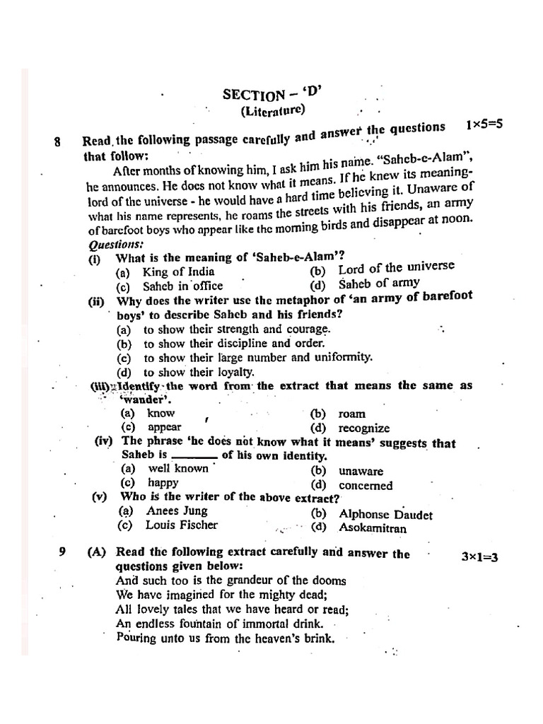 Class 12 Paper | PDF