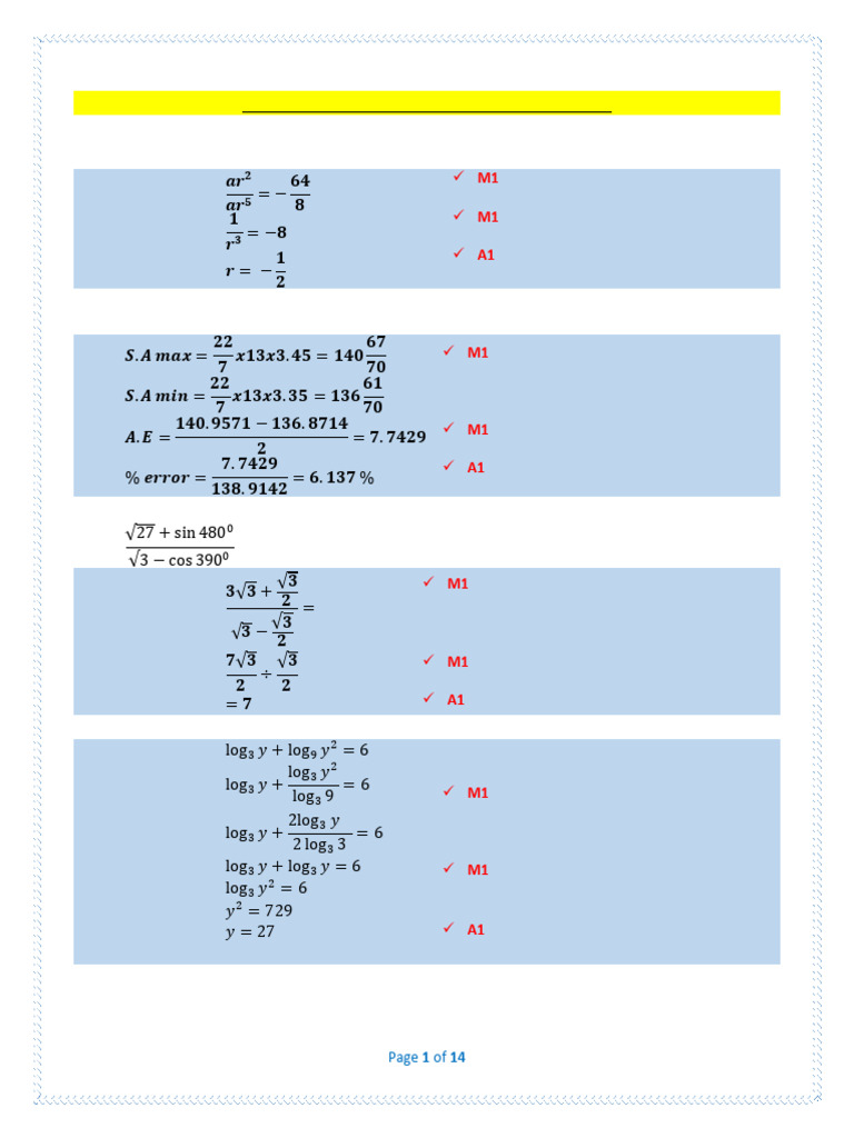 Mathematics Paper 2 Marking Scheme | PDF | Circle | Pi