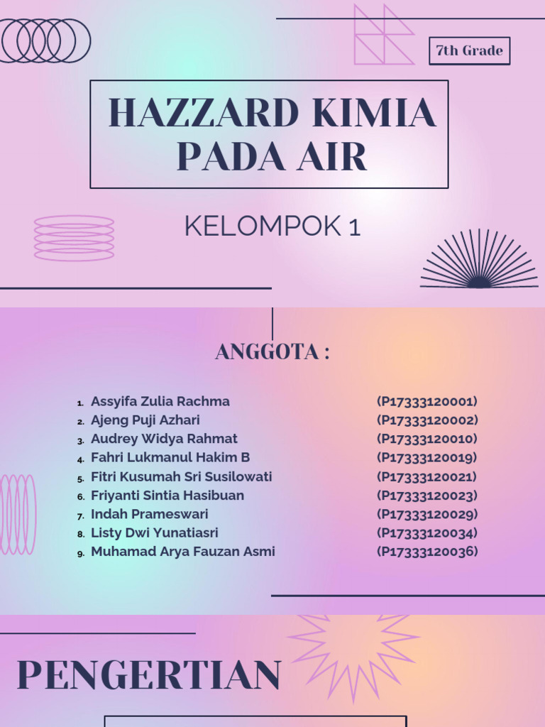 KELOMPOK 1 - Hazard Kimia Pada Air | PDF