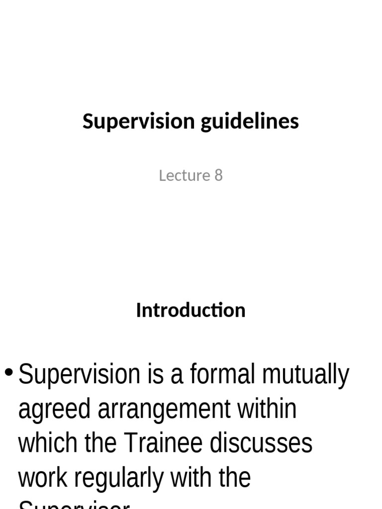 Clinical Supervision Guidelines for Mental Health | PDF | Psychotherapy ...